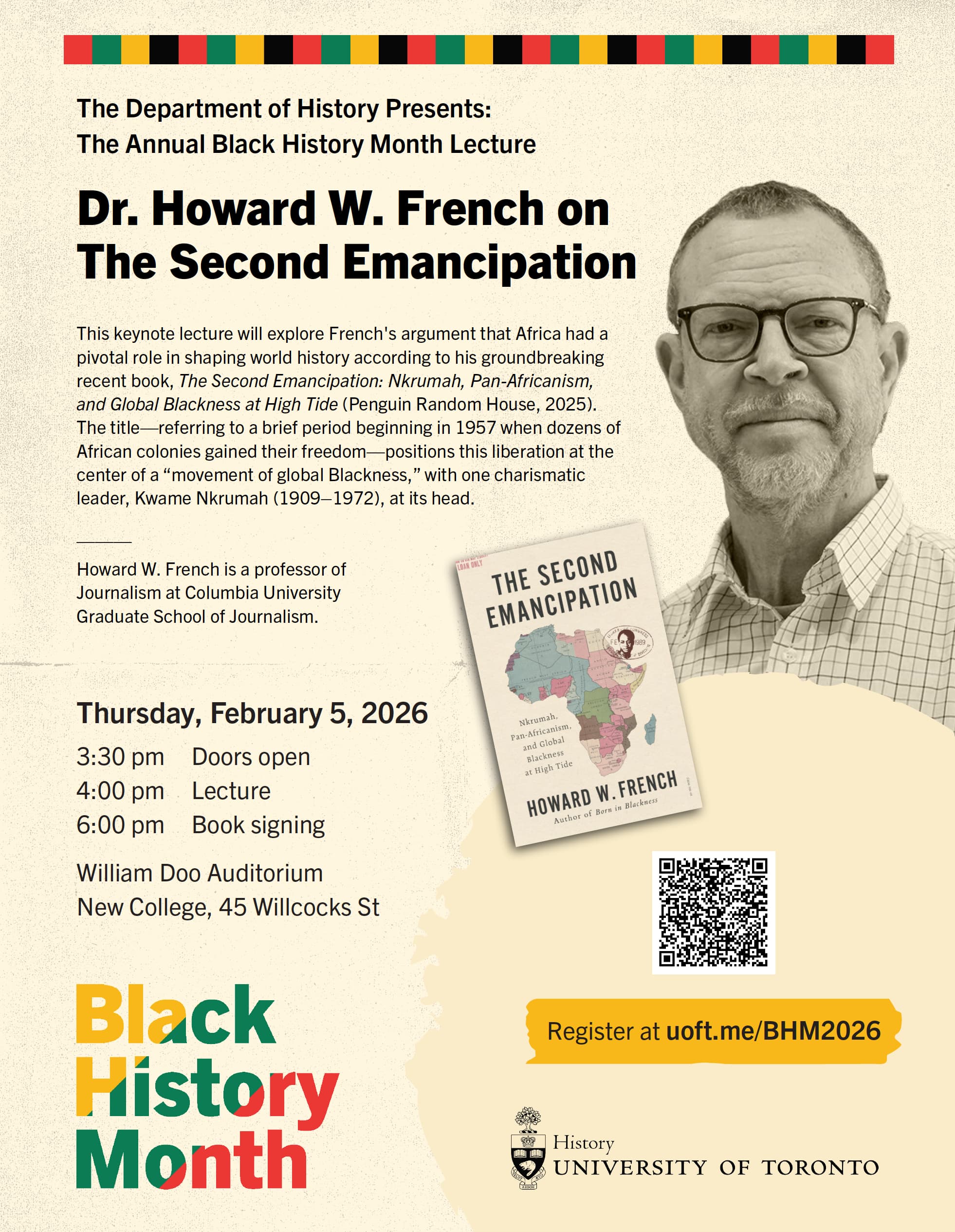 The Annual Black History Month Lecture: Dr. Howard W. French on The ...